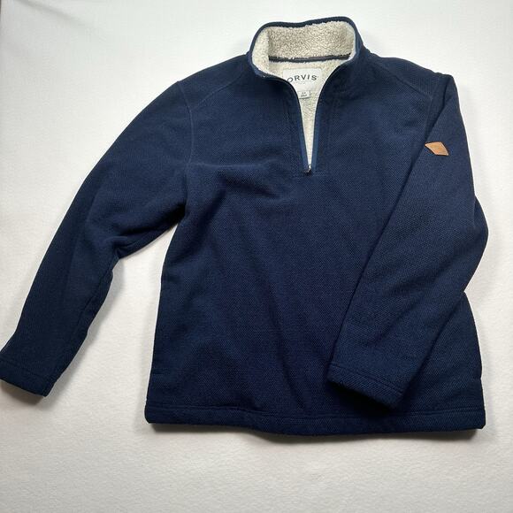 Orvis | Sweaters | Orvis Mens Sherpa Lined 4 Quarter Zip Pullover Sz ...
